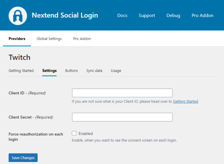 Twitch - Nextend Social Login for WordPress