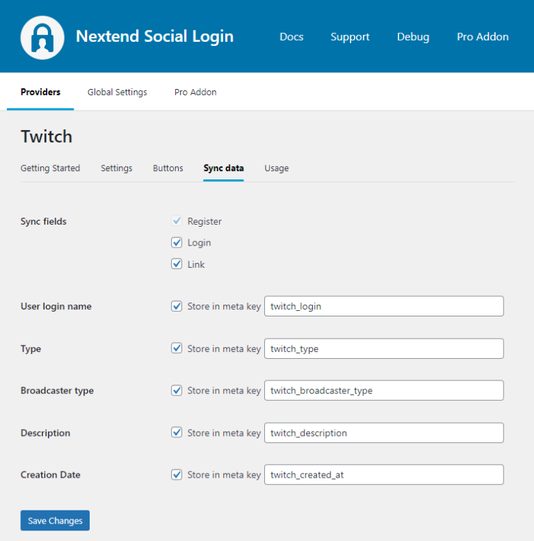 Twitch - Nextend Social Login for WordPress